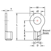 RNB5-5 | Non-Insulated Ring Terminals